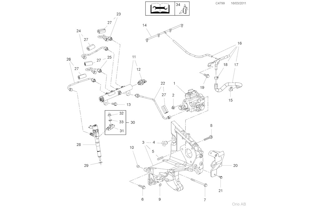 Insprutningsventil (55566050) — Saab Webshop