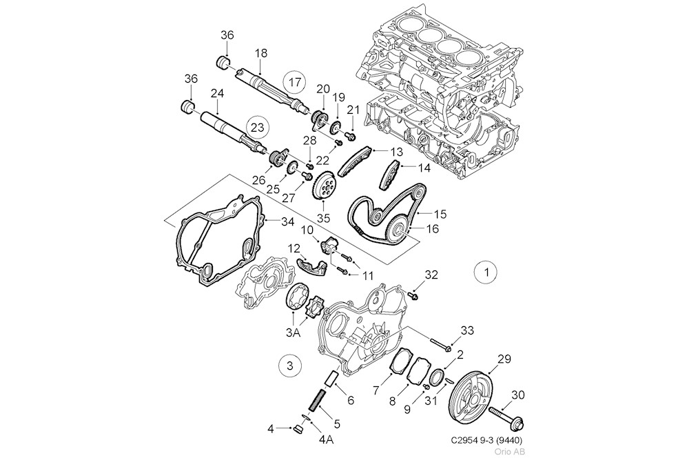 BALANSAXEL KOMPLETT (90537566) — Saab Webshop
